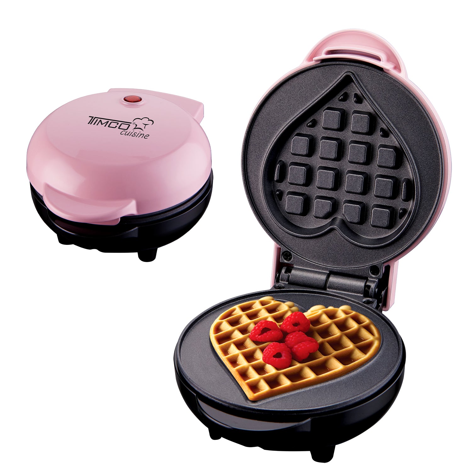 Wafflera Eléctrica Corazon Maquina para Waffles Estilo Belga con Planc ...