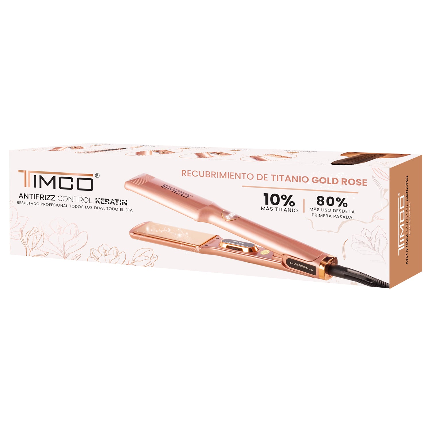 Plancha Alaciadora de cabello Profesional Placas flotantes de Titanio ...