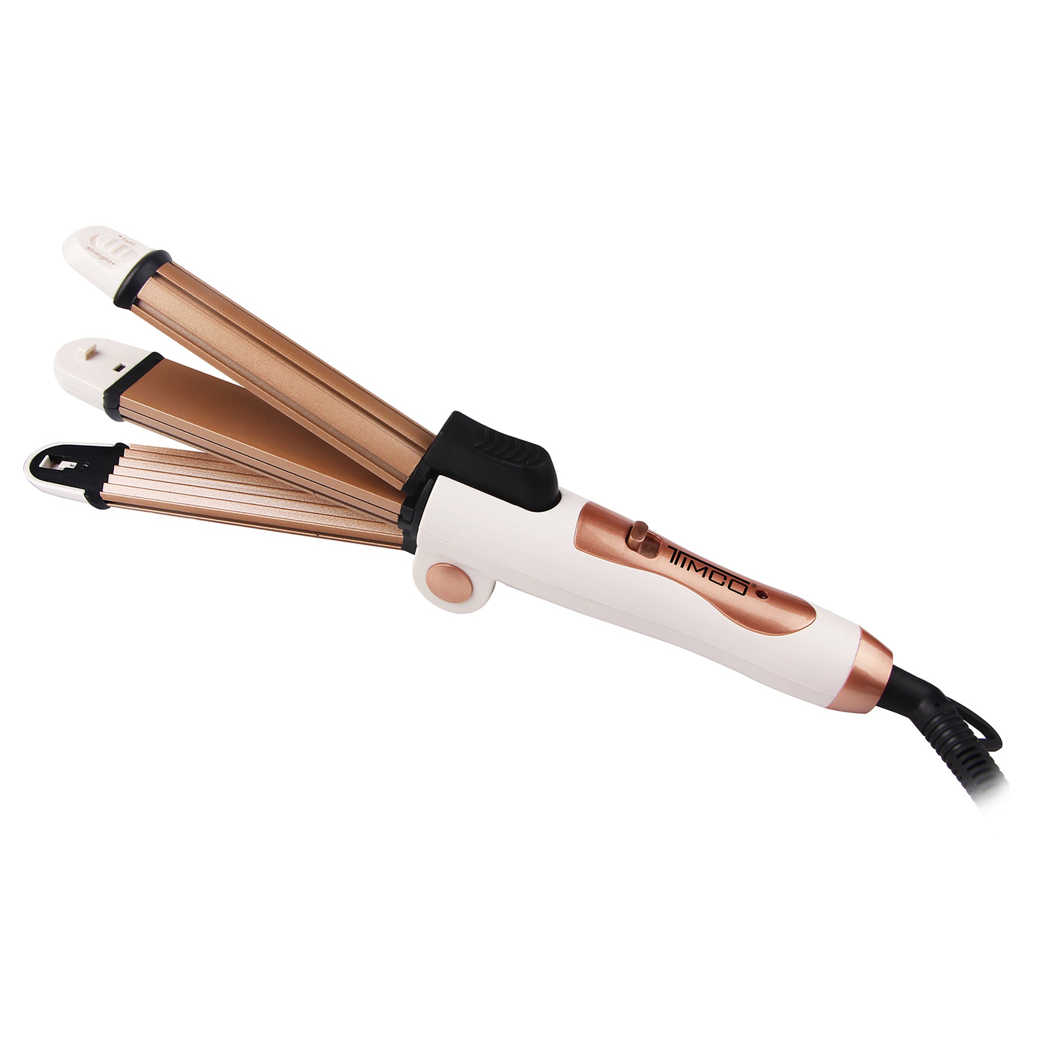 Tenaza Plegable 3 en 1 Rizadora Plancha Wafflera Ceramica Timco TP-3 ...